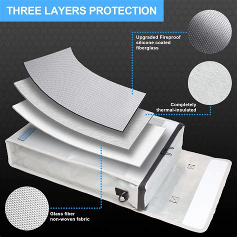 Buy Troyesko Fireproof Document Bag Large Fireproof Document Box 16 5x12 2x4” Fire Proof Bag For