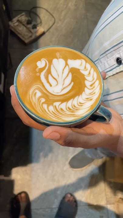 Peacock In Sea Waves Latte Art Peacock Ytshorts Shorts Youtube