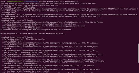 Entity Linker Execution Demands Nmslib Installation From Sources And Results In Error Even After