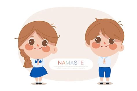 학교 캐릭터 포즈의 귀여운 만화 학생 세트 무료 벡터