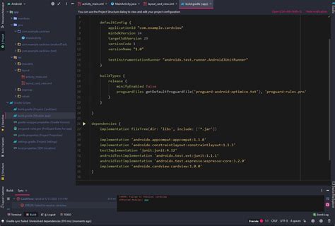 Android Studio Card View Stack Overflow