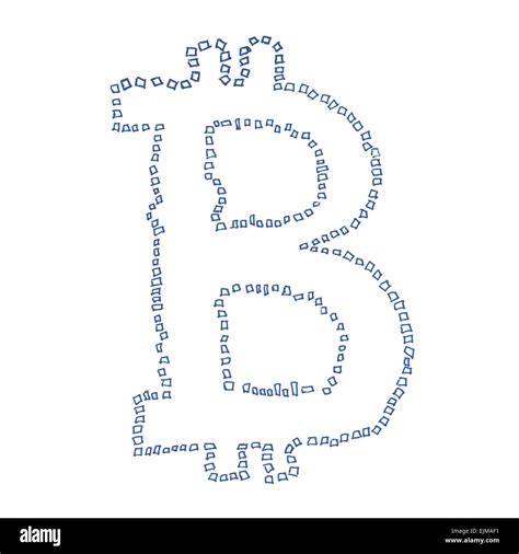 Bitcoin Symbol Handmade Drawing Of A Digital Decentralized