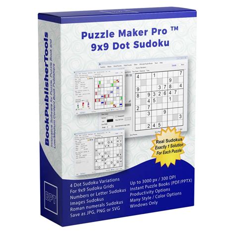Puzzle Maker Pro 9x9 Dot Sudoku Bookpublishertools