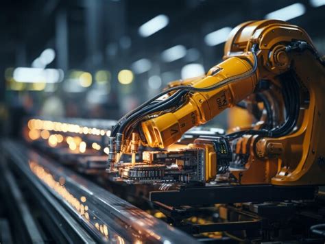 Premium Photo Robotic Arm On Conveyor Belt