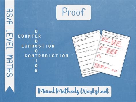 proof mixed method worksheet teaching resources