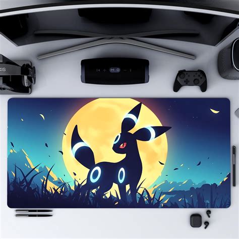 Shiny Umbreon Full Moon Playmat Pokemon Inspired Gaming Deskmat Xl