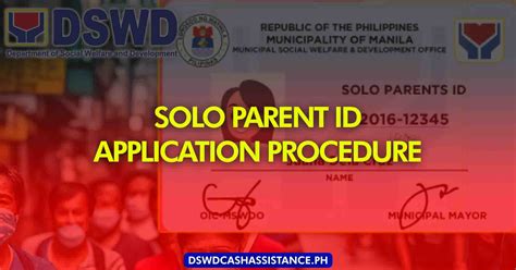 How To Apply For Solo Parent ID From DSWD DSWD Assistance Philippines