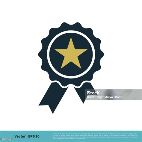 배지 스탬프 로제트 리본 우승자 사인 아이콘 벡터 로고 템플릿 일러스트 디자인 벡터 Eps 10 1에 대한 스톡 벡터 아트 및