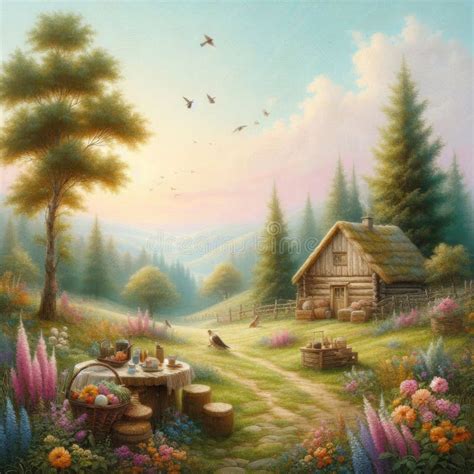 Edificios Pintados En Tonos Pastel Stock De Ilustración Ilustración