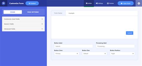 create a new form live forms