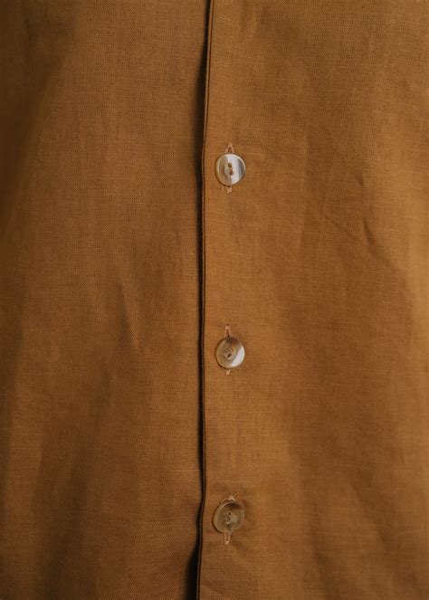 Go Getter Open Collar Shirt Mustard Matakhmy