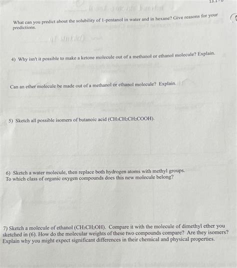 Solved C What Can You Predict About The Solubility Of