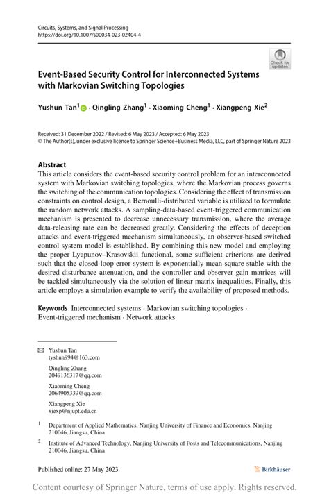 Event Based Security Control For Interconnected Systems With Markovian Switching Topologies