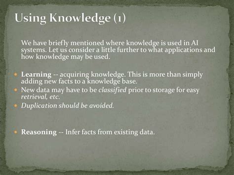Knowledge Representation In Ai