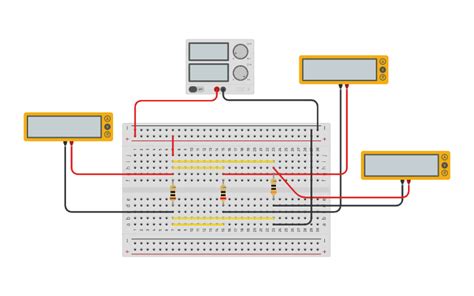 Circuit Design Lab Work 2a Parallel Circuit Voltage Tinkercad