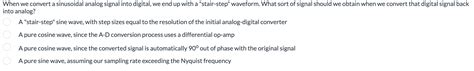 Solved When We Convert A Sinusoidal Analog Signal Into