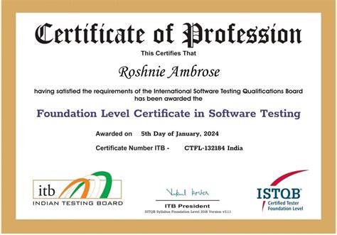 Istqb Ctfl Itb Softwaretesting Certification Professionaldevelopment… Roshnie Ambrose