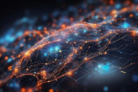 A Computer Generated Image Of A Brain Made Of Connected Wires Premium Ai Generated Image