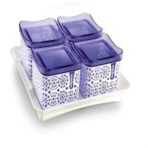 Nayasa 540 Ml Plastic Blue Container At Rs 699 Set Airtight Plastic Container In Noida Id