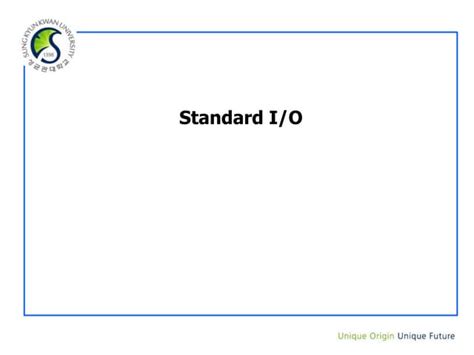 2 3 Standard Io Ppt