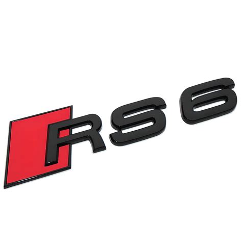 Rs6 Trunk Badge For Audi Black