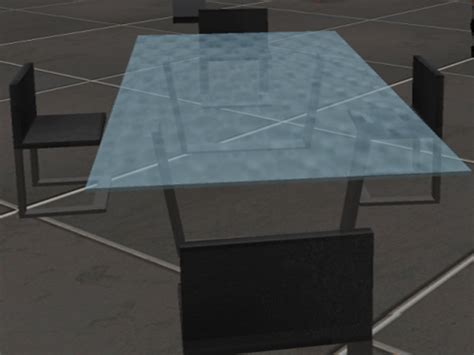 Second Life Marketplace Glass Table Box