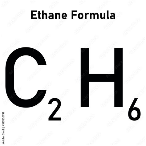 Ethane Structure And Formula Organic Chemical Compound Vector