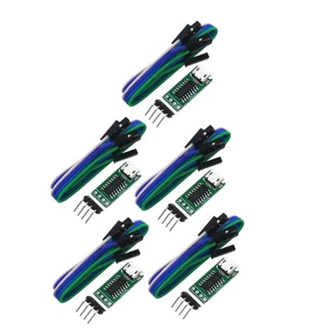 5pcs Ch340c Micro Usb To Ttl Serial Port Isp Download Module 5v 3 3v 500ma3549 Eur 15 40