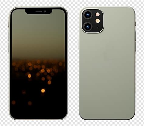 투명 배경에 고립 된 휴대 전화 모형 템플릿 프리미엄 Psd 파일