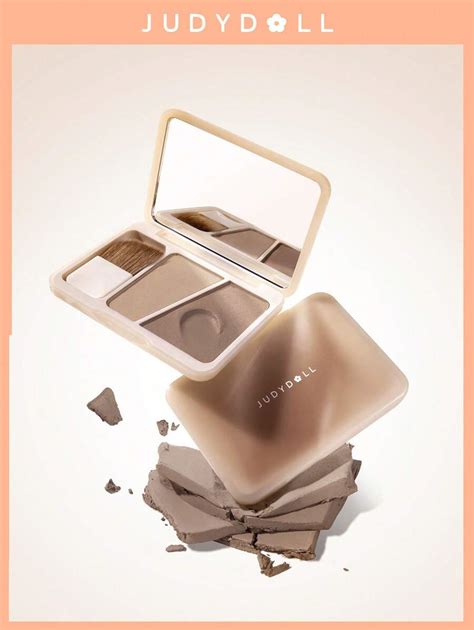 Judydoll Double Color Contouring Palette Cream Mud Matte Finish 3d Shadow For Nose Hairline