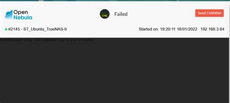 vnc failed something went wrong connection is closed product support