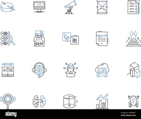 Laboratory Outline Icons Collection Lab Test Experiment Research