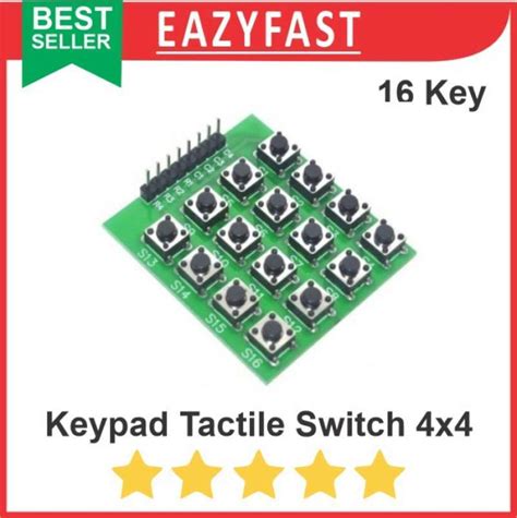 Jual Keypad Numpad 4x4 16 Matrix Tactile Push Button Switch Arduino Input Di Seller Eazyfast