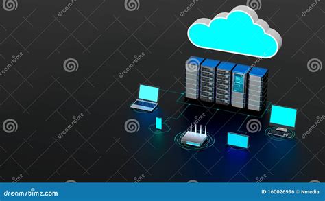Internet Cloud And Computer Wireless Network Concept Stock Illustration Illustration Of