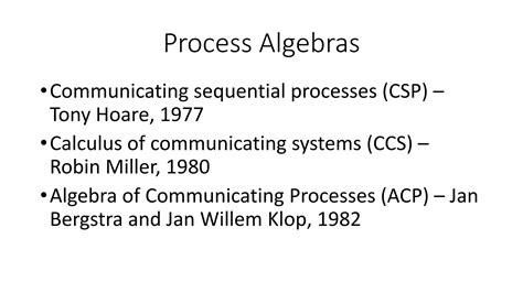Rewriting Engine For Process Algebras Ppt