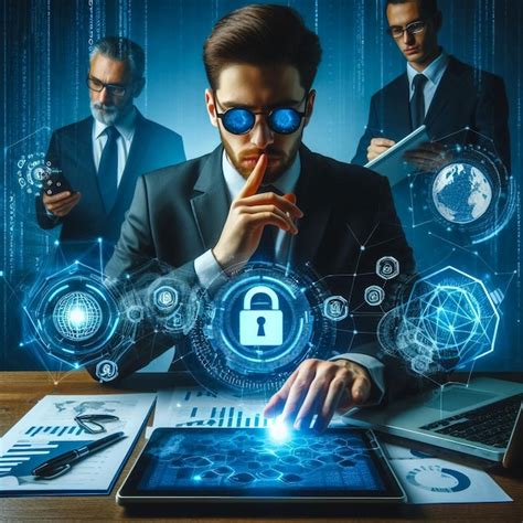 Premium Photo Hacker Using Laptop With Polygonal Padlock On Binary