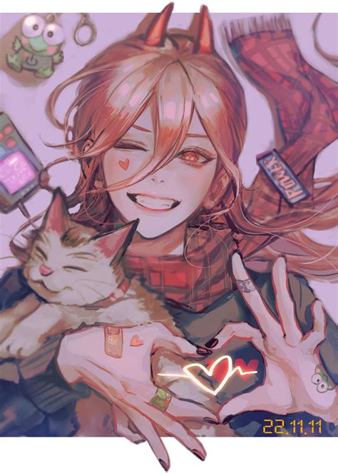 Power Meowy And Hasunoue Keroppi Chainsaw Man And 2 More Drawn By