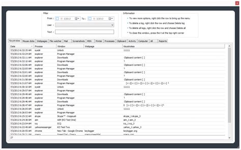 Screenshots Of The Best Keylogger