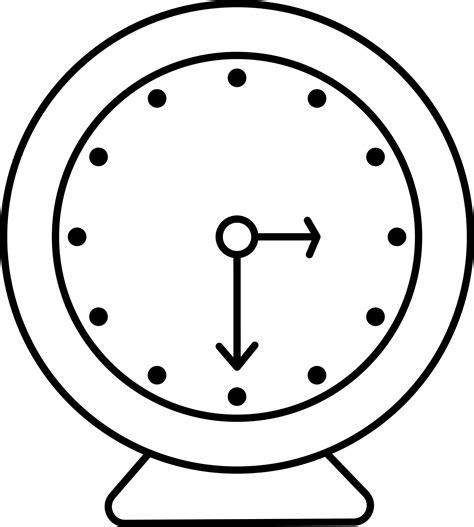 Black Outline Alarm Clock Icon 24143009 Vector Art At Vecteezy