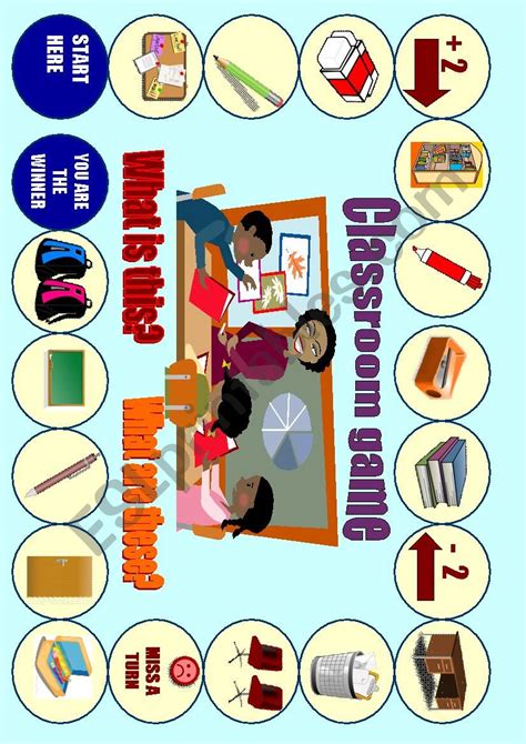 Classroom Objects Game ESL Worksheet By Lidy