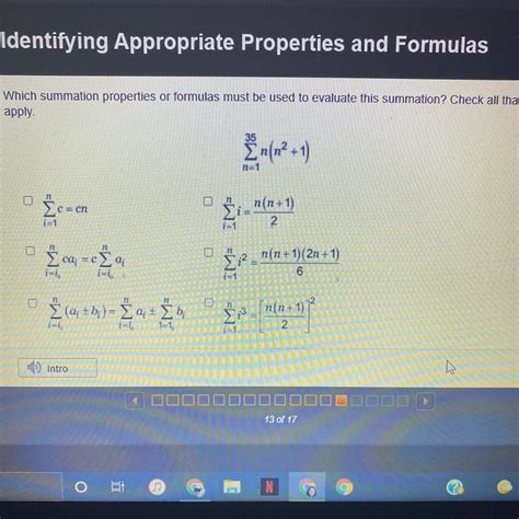 Summation Properties Summation Properties