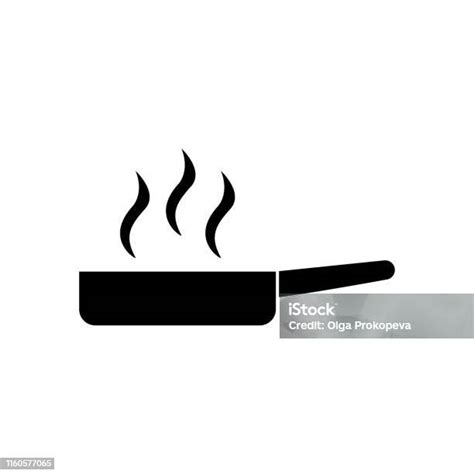 프라이팬 아이콘 그림자 그림을 드롭합니다 고립 된 프라이팬 검은 그림입니다 팬 로고 컨셉 벡터 실루엣 아이콘 강철에 대한 스톡 벡터 아트 및 기타 이미지 Istock
