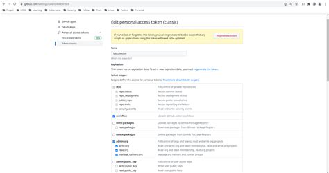 how to allow github access token to create and update github workflow