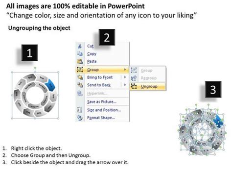 Stages Circular Process Flow Diagram Online Business Plan PowerPoint Templates