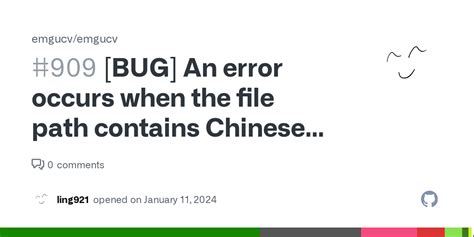 Bug An Error Occurs When The File Path Contains Chinese Characters
