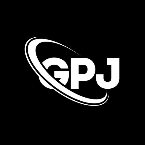Logotipo De Gpj Letra Gpj Diseño Del Logotipo De La Letra Gpj
