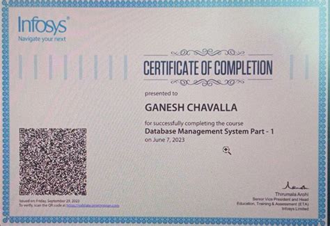 Ganesh Chavalla On Linkedin Dbms Certification Milestoneachieved