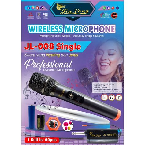 Jual Jinlong Mic Wireless Jl 008 Single Wireless Mic Jinlong Wireless
