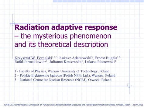 Pdf Radiation Adaptive Response The Mysterious Phenomenon And Its