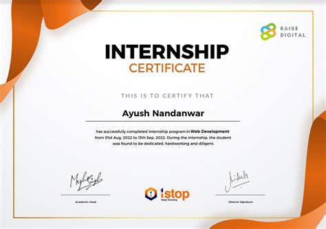 Ayush Nandanwar On Linkedin Internship Webdevelopment